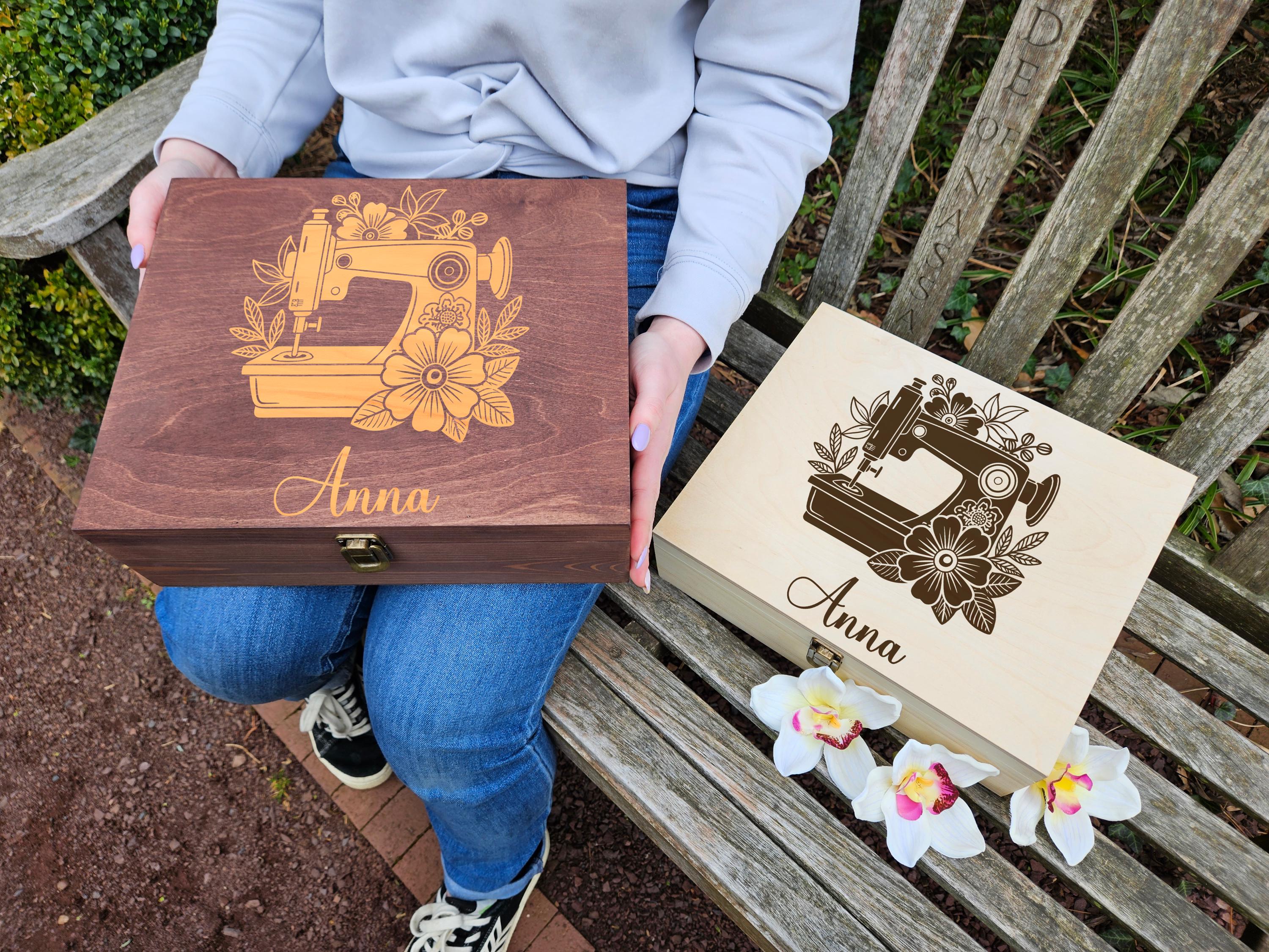 Personalized Sewing Box, Custom Seamstress Gift, Sewing Machine ...