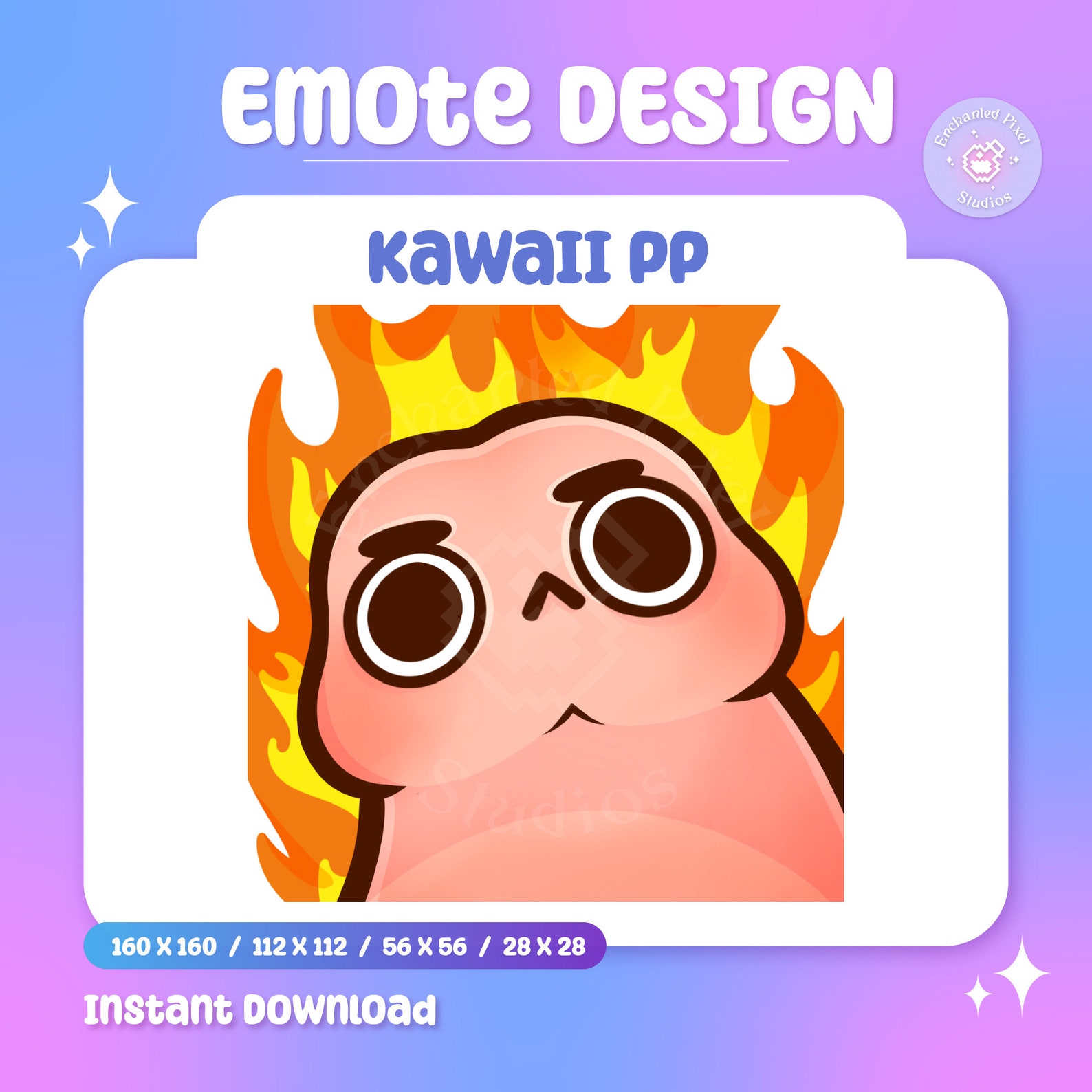 Chaos Meme Twitch Emote | Kawaii PP Emote | Cute Chibi Twitch Emote ...