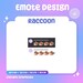 Kawaii Chibi Raccoon Emote | Twitch Trash Panda Emote | Animal Emote ...