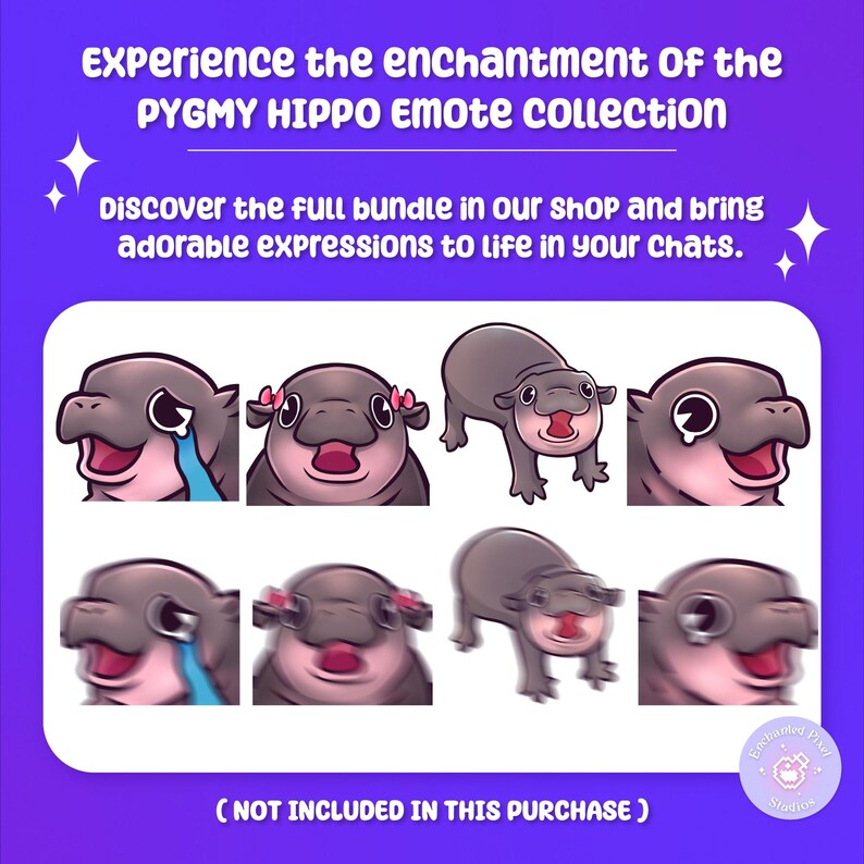 Cute Chibi Pygmy Hippo Emote | Baby Pygmy Hippo Crying | Grumpy Stream ...