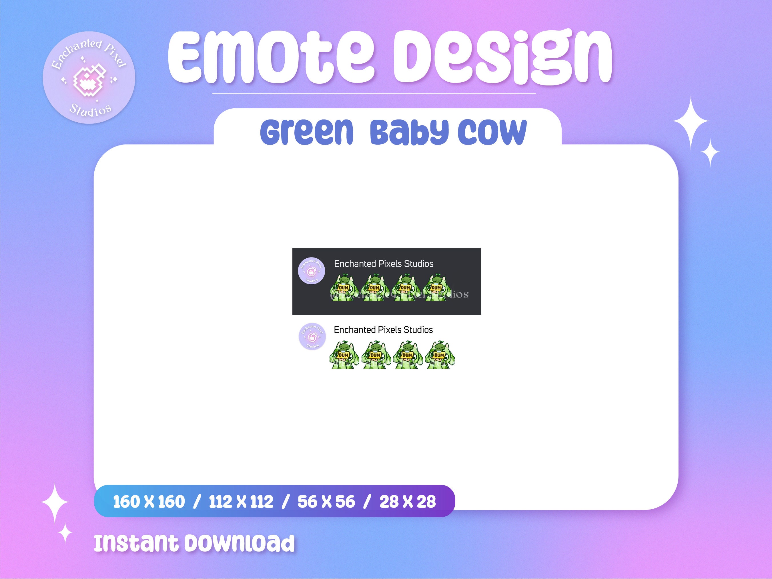 DUM Twitch Emote | Cow Twitch Emote | Cute Cow Twitch Emote | Kawaii ...