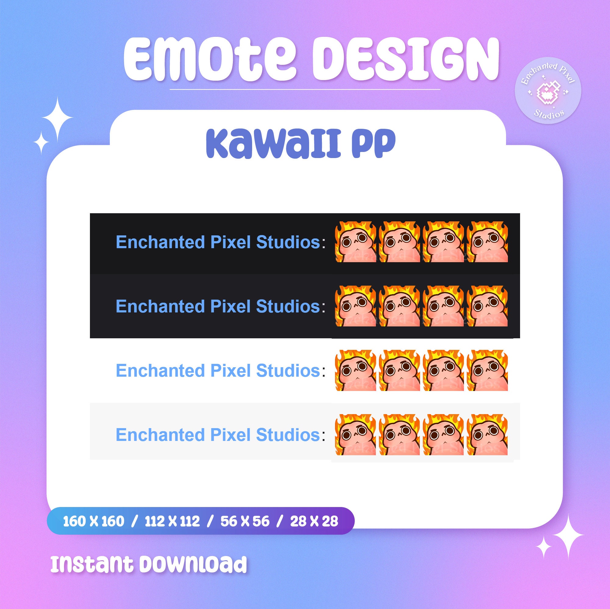 Chaos Meme Twitch Emote | Kawaii PP Emote | Cute Chibi Twitch Emote ...
