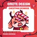 Bonk Meme Emote Christmas Edition | Cute Chibi Reindeer Candy Cane ...