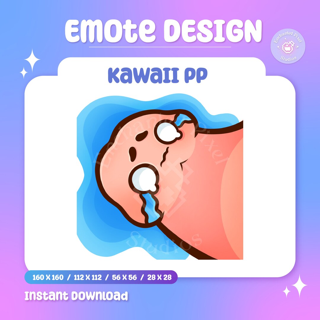 Crying Twitch Emote Meme Funny PP Cry Emote Kawaii PP Twitch Emoji Sad ...