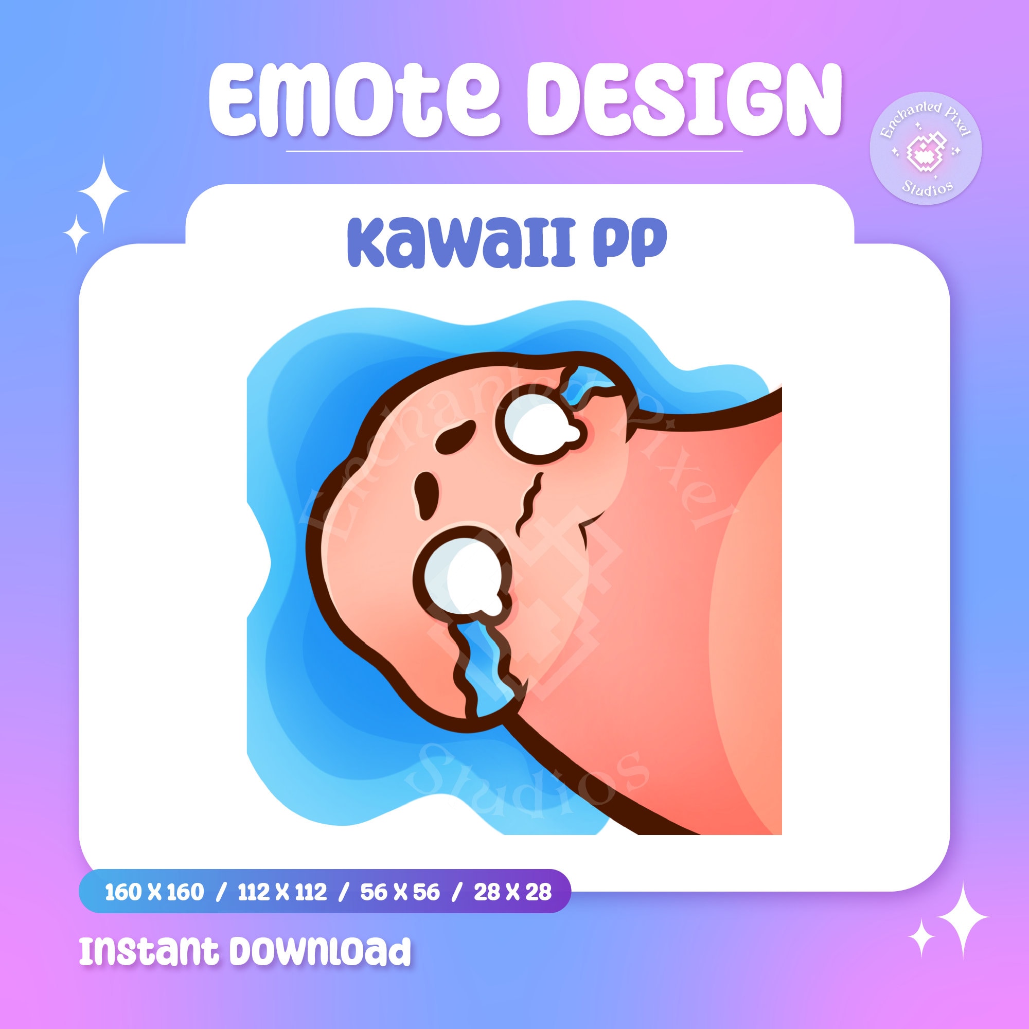 Crying Twitch Emote Meme Funny PP Cry Emote Kawaii PP - Etsy