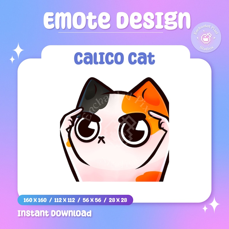 Use Your Brain Emote | Think Emoji | Calico Cat Meme Emote | Funny Meme ...
