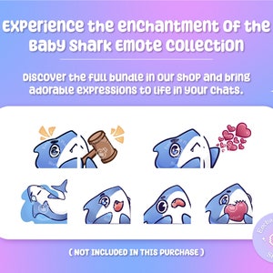 Blue Shark Emote Bundle of Love 3 Twitch Emotes Discord Emotes Youtube ...
