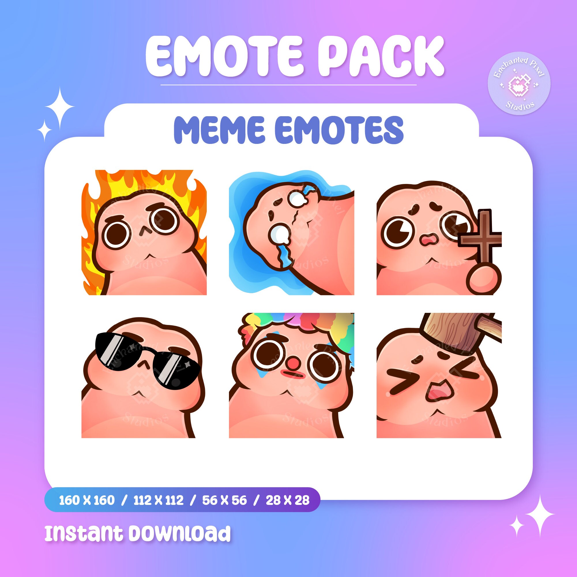 Ultimate Streamer Meme Emote Set | 30 Silly Twitch Emote Pack | Funny ...