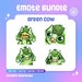 Kawaii Chibi Moss Cow Emotes Twitch Subs Streamer Emoji Cute Cow ...