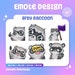 Yellow Skeleton Cat Twitch Emote Pastel Yellow Emote Cute Kawaii Chibi ...