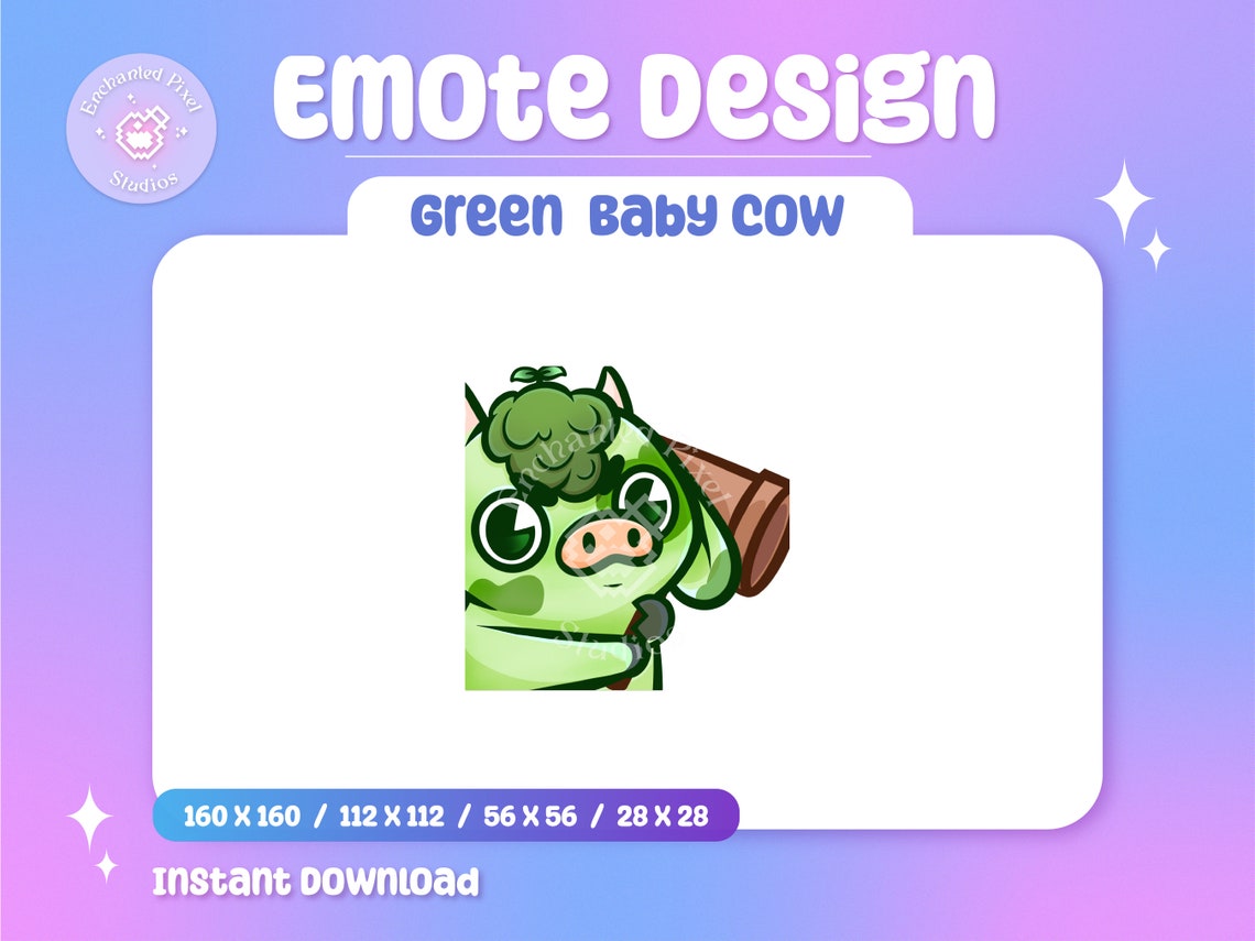 Twitch Ban Emote Cute Ban Emote Kawaii Cow Emote Discord - Etsy