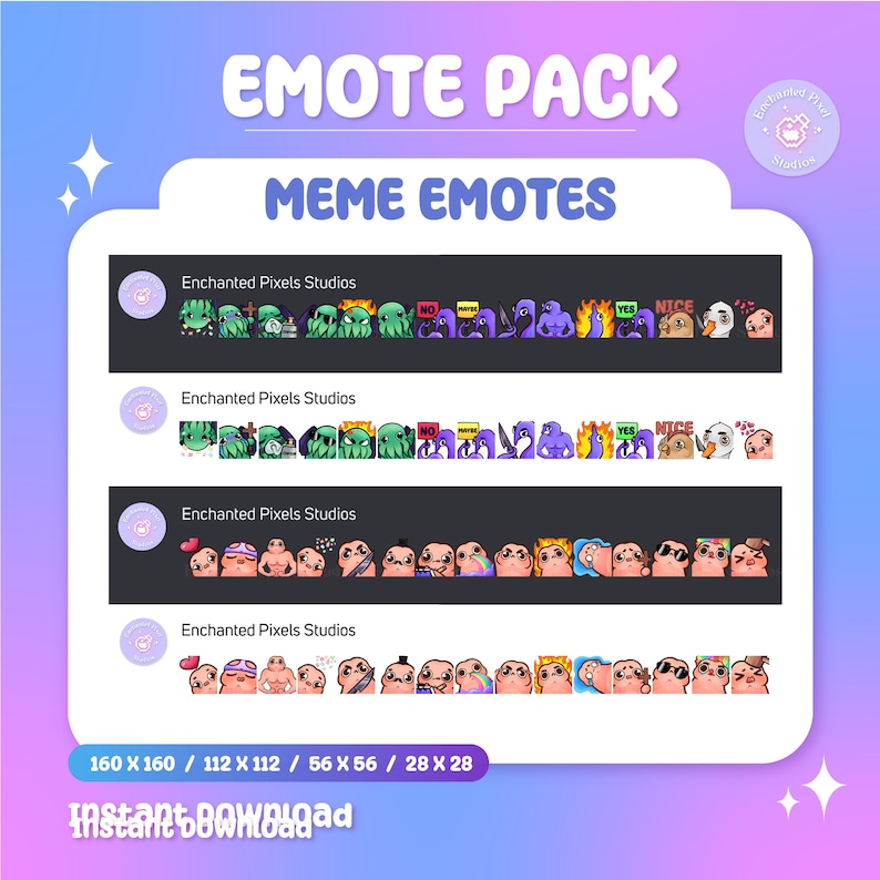 Ultimate Streamer Meme Emote Set | 30 Silly Twitch Emote Pack | Funny ...