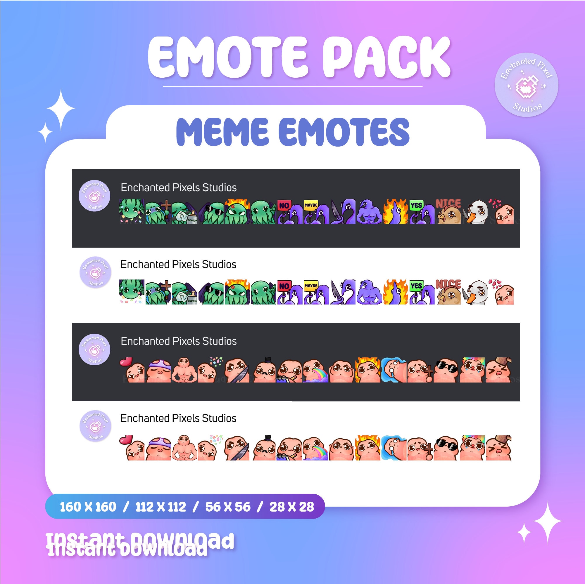 Ultimate Streamer Meme Emote Set | 30 Silly Twitch Emote Pack | Funny ...
