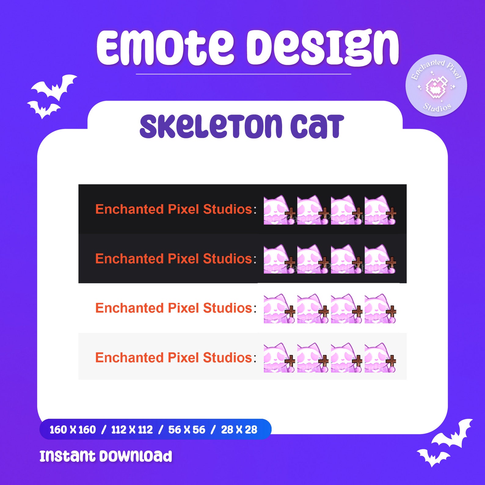 Cute Chibi Pastel Pink Tabby Cat Twitch Emote | Horror Stream Meme ...