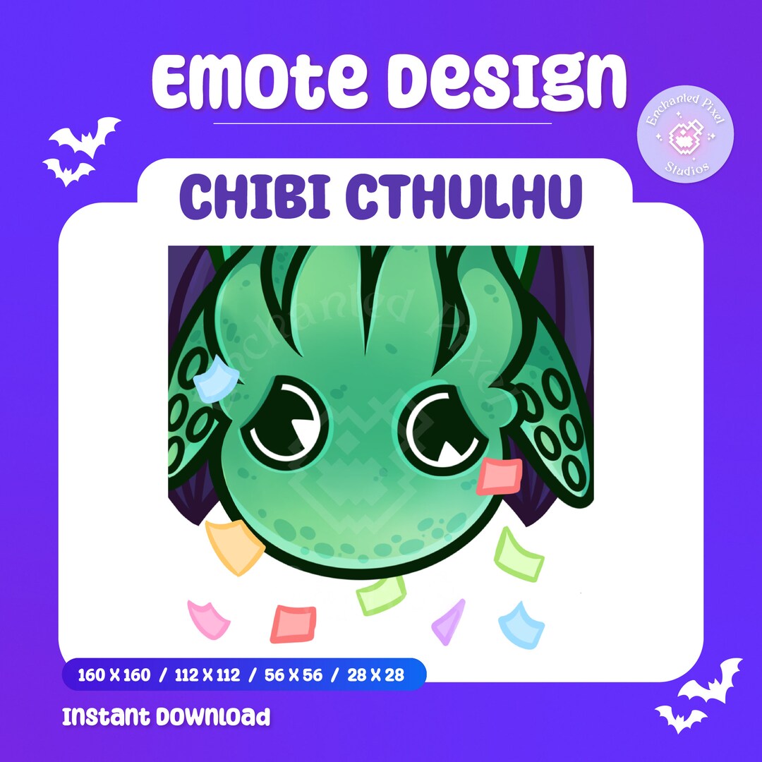 Hype Train Twitch Emote | Streamer Raid Emote | Chibi Cthulhu Demon ...