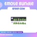Cow Emote Bundle | Cute Emote Pack | Kawaii Emote Pack | Sub Emotes ...