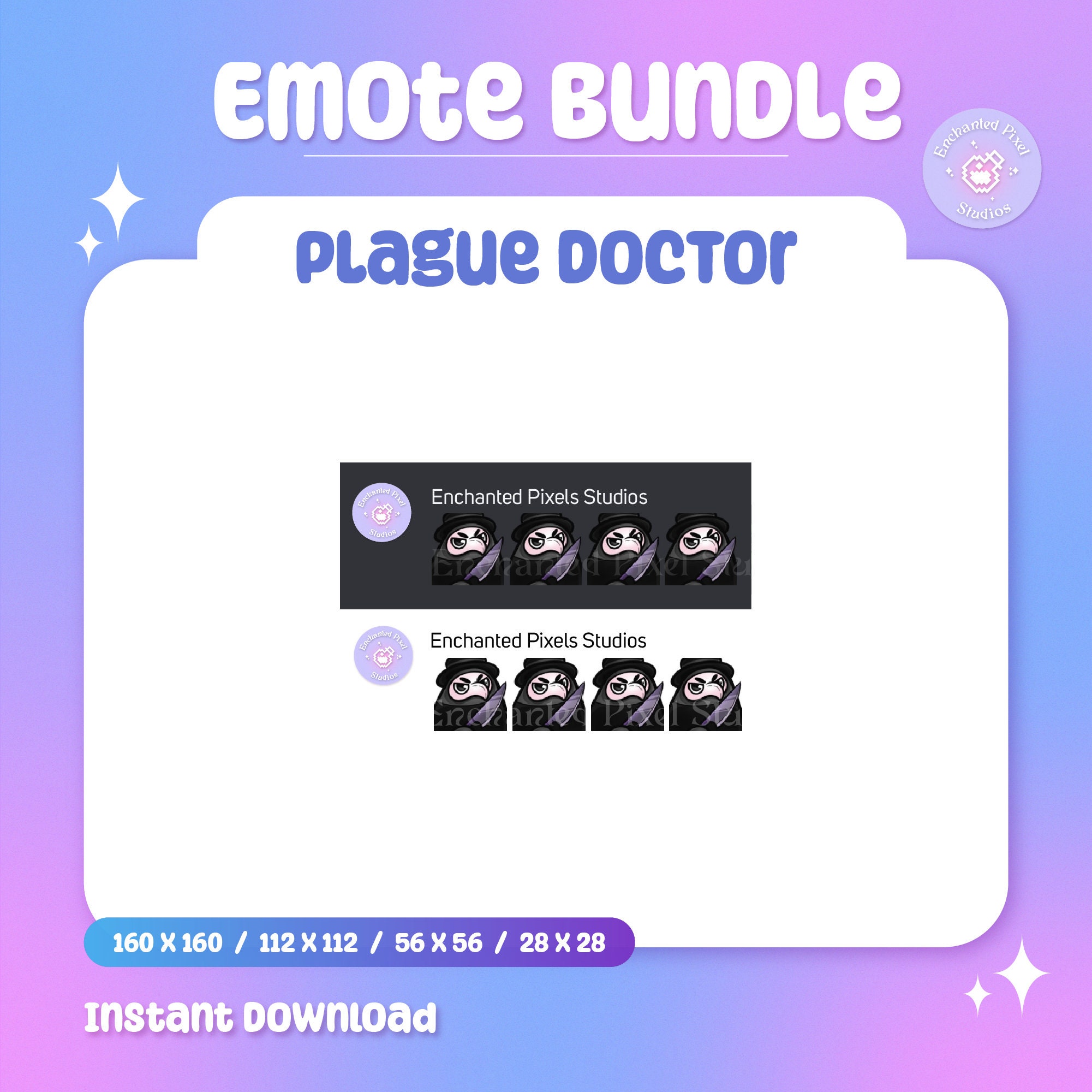 Halloween Knife Emote Plague Doctor Angry Knife Twitch Emote Cute ...