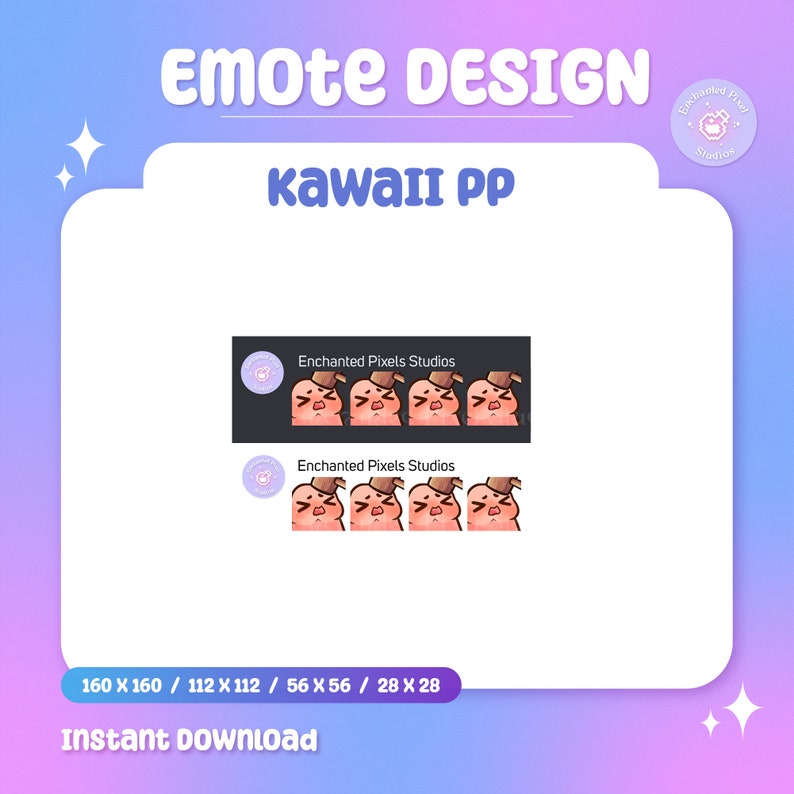 Bonk Twitch Emote Cute PP Bonked Meme Emote Kawaii Chibi Peen Emoji ...