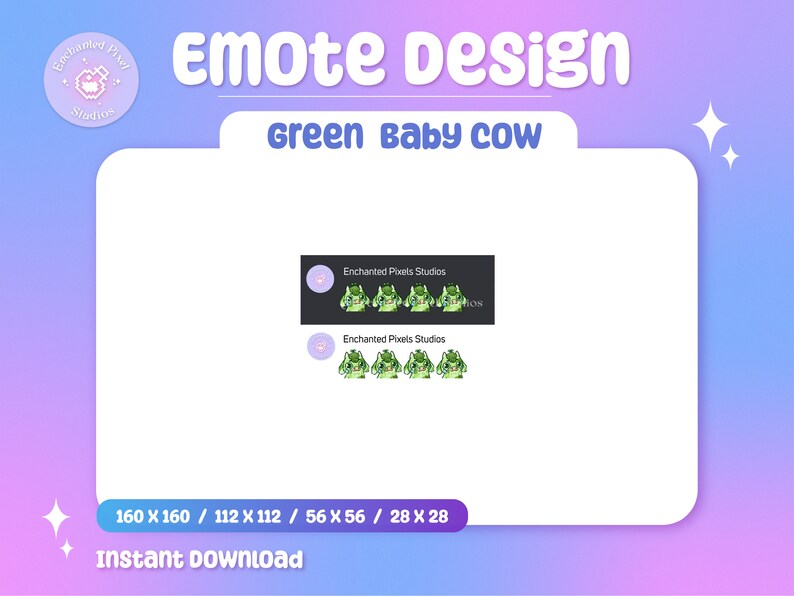Crying Emote Twitch Cow Crying Emote Kawaii Cry Emote Cute Cow Emote ...