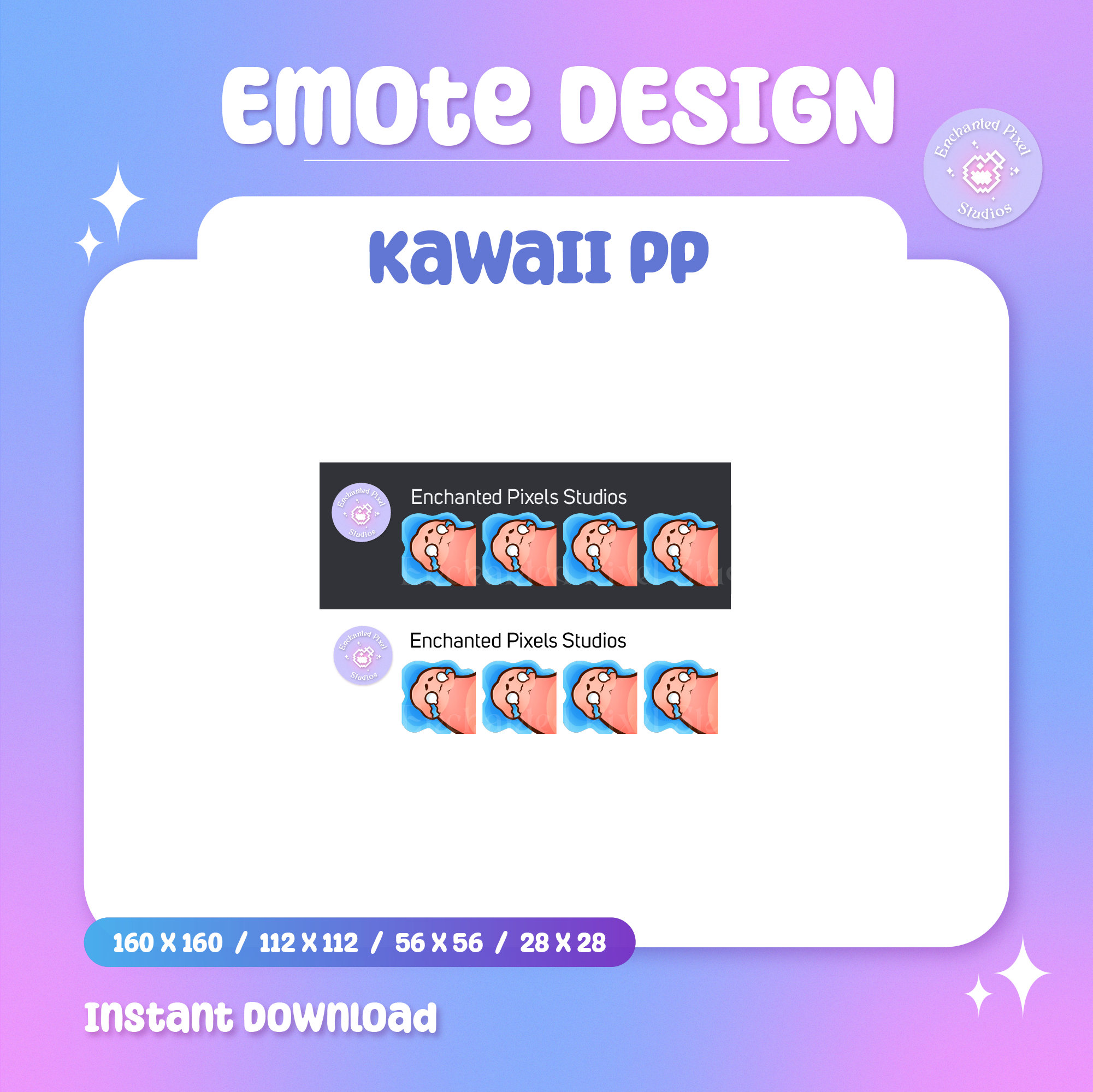 Crying Twitch Emote Meme Funny PP Cry Emote Kawaii PP - Etsy