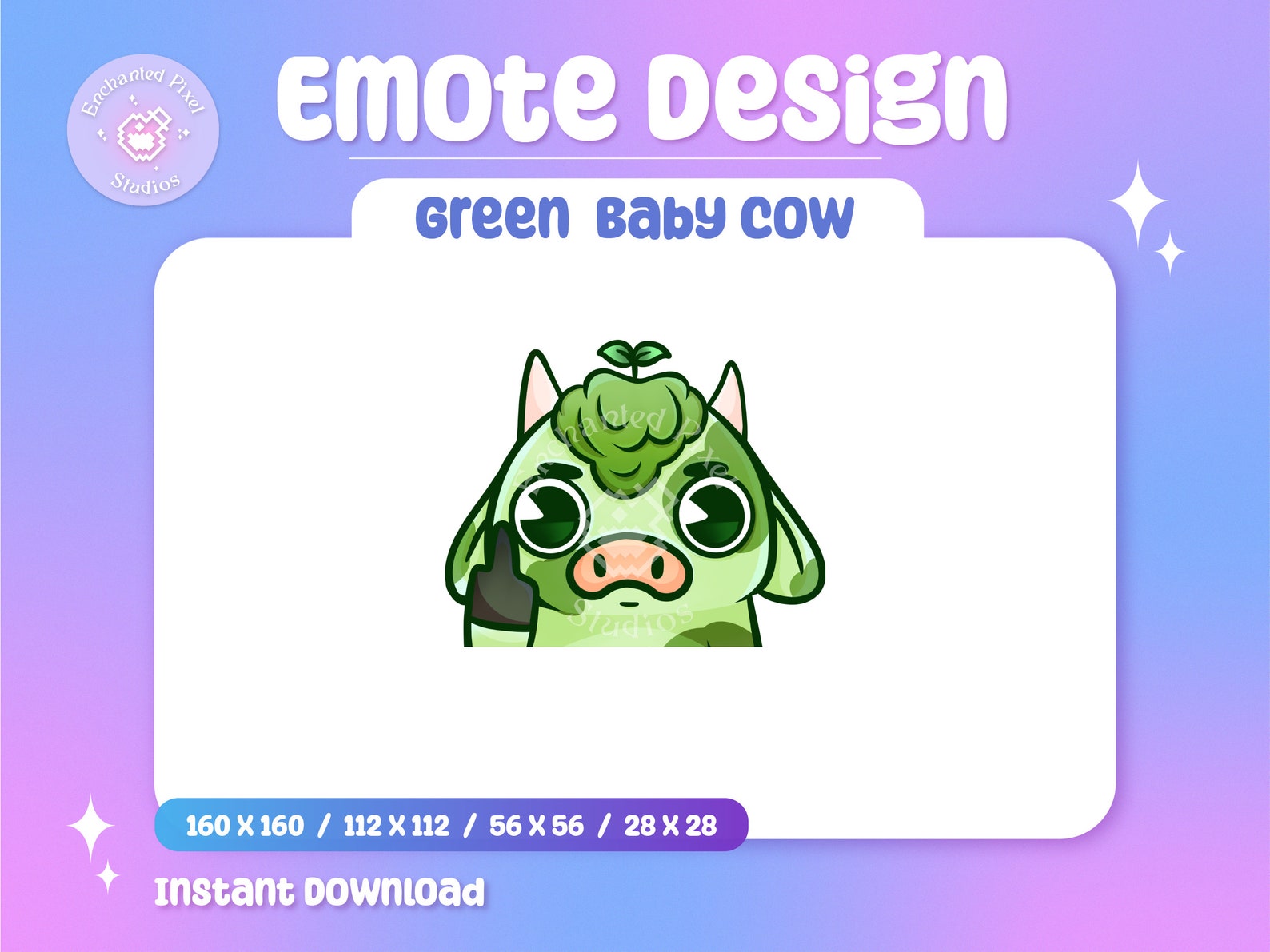 Funny Cow Emote | Cute Cow Emotes | Kawaii Cow Emotes | Twitch Emotes ...