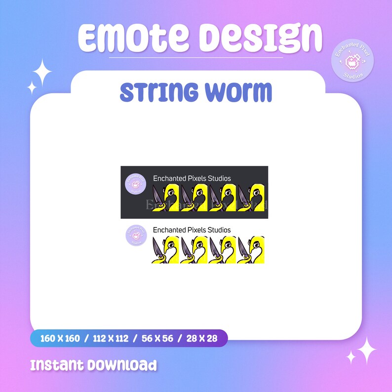 Knife Meme Twitch Emote | String Worm Meme Funny Emoji for Kick Discord ...