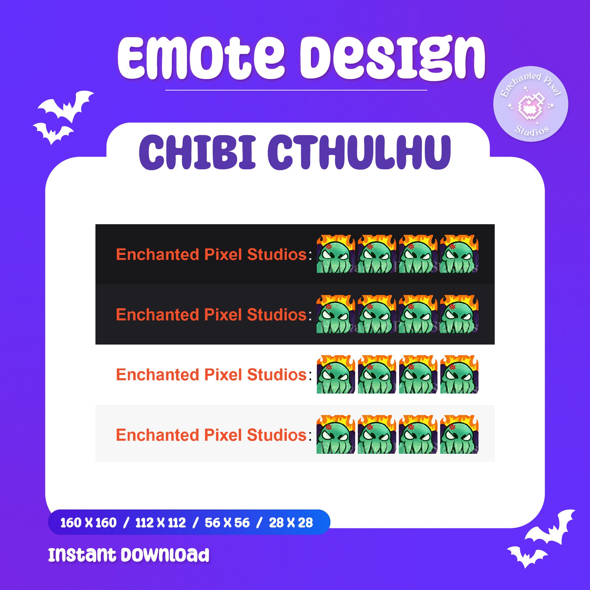Angry Demon Twitch Emote | Cthulhu Rage Kick Emoji | Flames Chaotic ...
