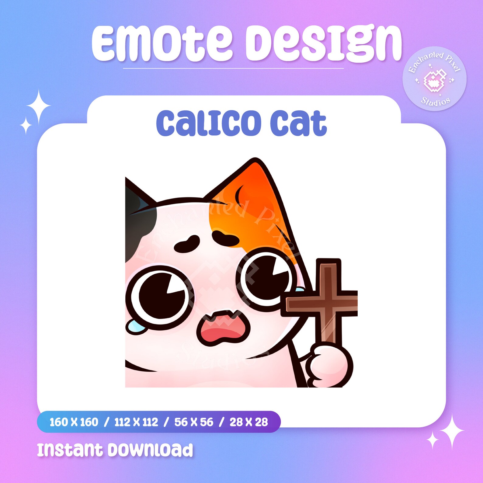 Cat With Cross Meme | Scared Cat Emote | Meme Cross Emoji | Horror ...