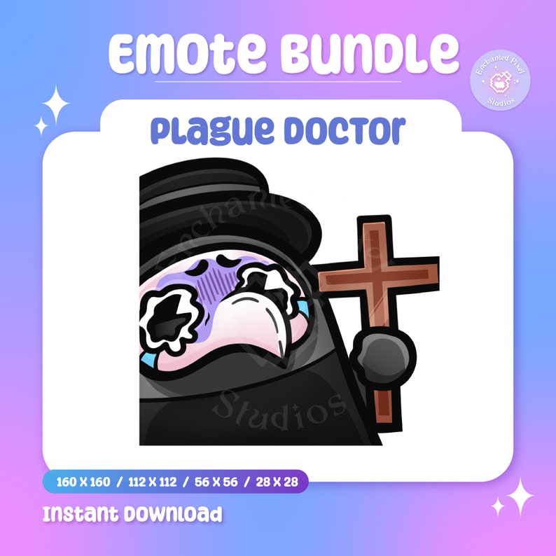 Horror Stream Halloween Emote | Plague Doctor With Cross Jumpscare ...