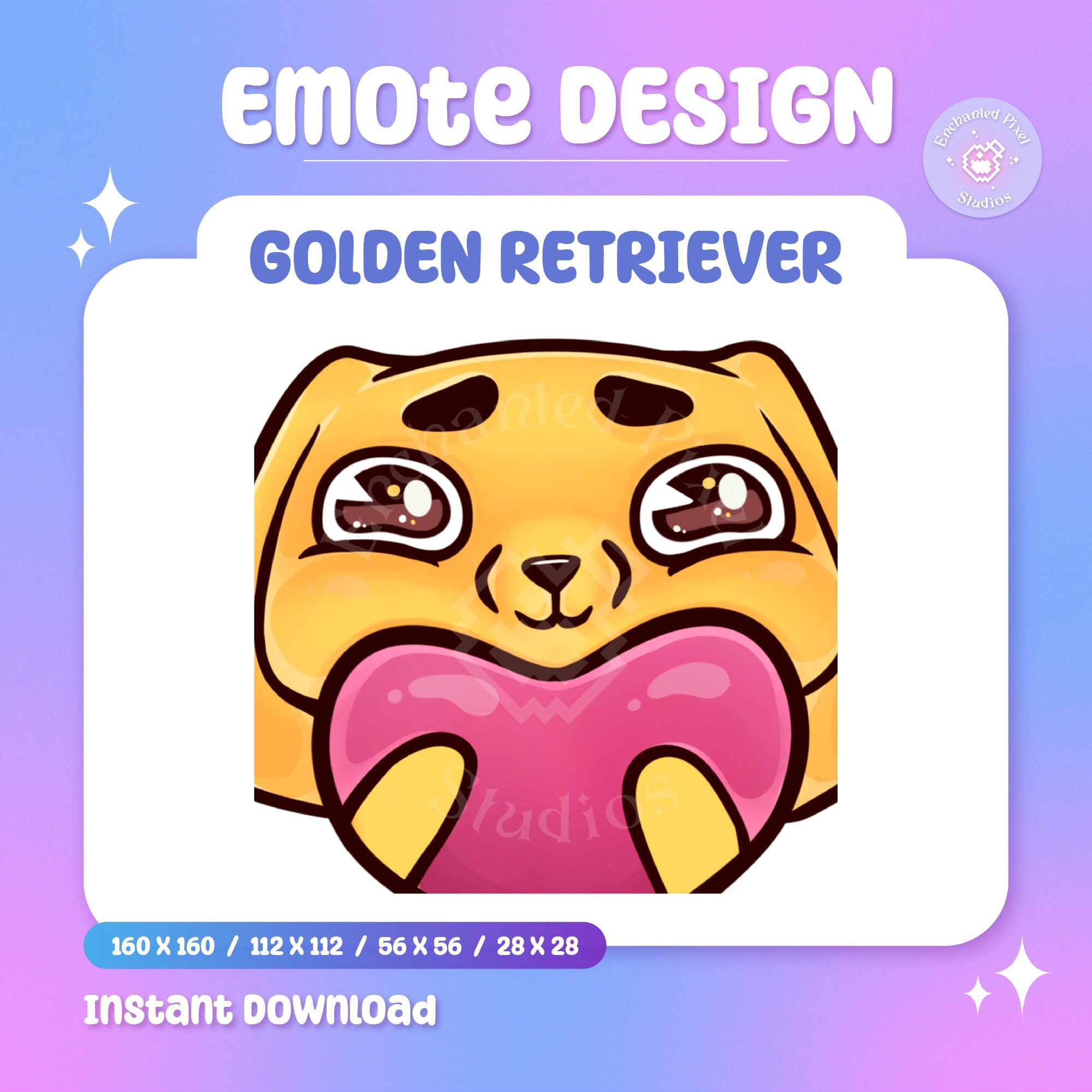 Cute Love Twitch Emote Twitch Dog Emotes Golden Retriever Doggo ...