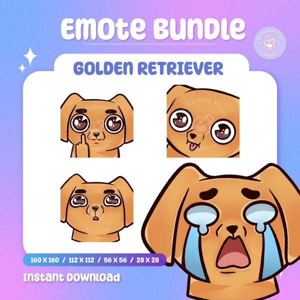 Animal Emotes Golden Retriever - Etsy
