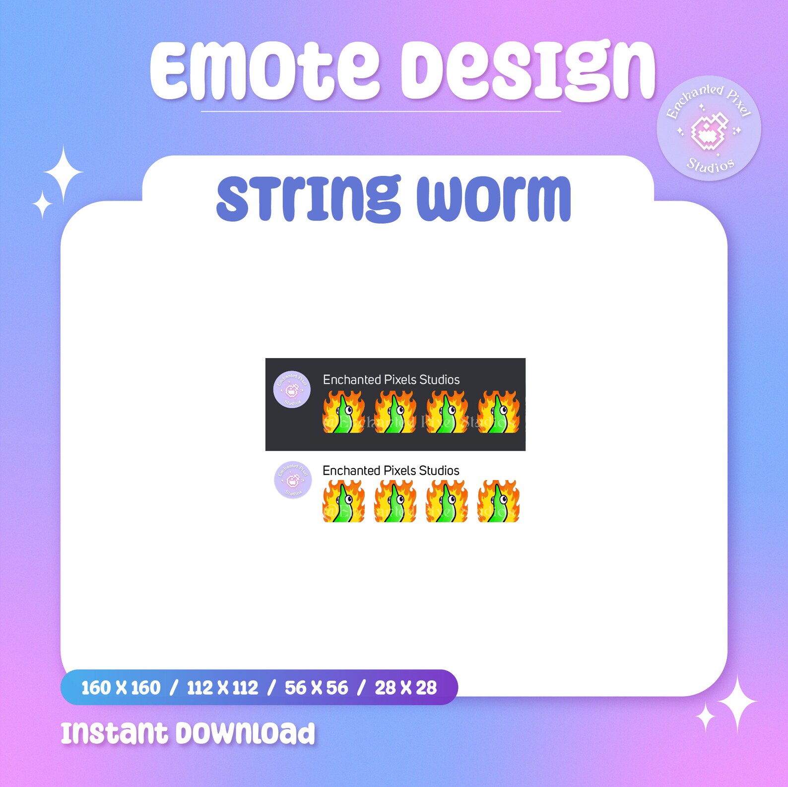 Meme Green Twitch Emote | Green String Worm Chaos Twitch Emoji Funny ...