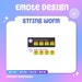 Meme Green Twitch Emote | Green String Worm Chaos Twitch Emoji Funny ...
