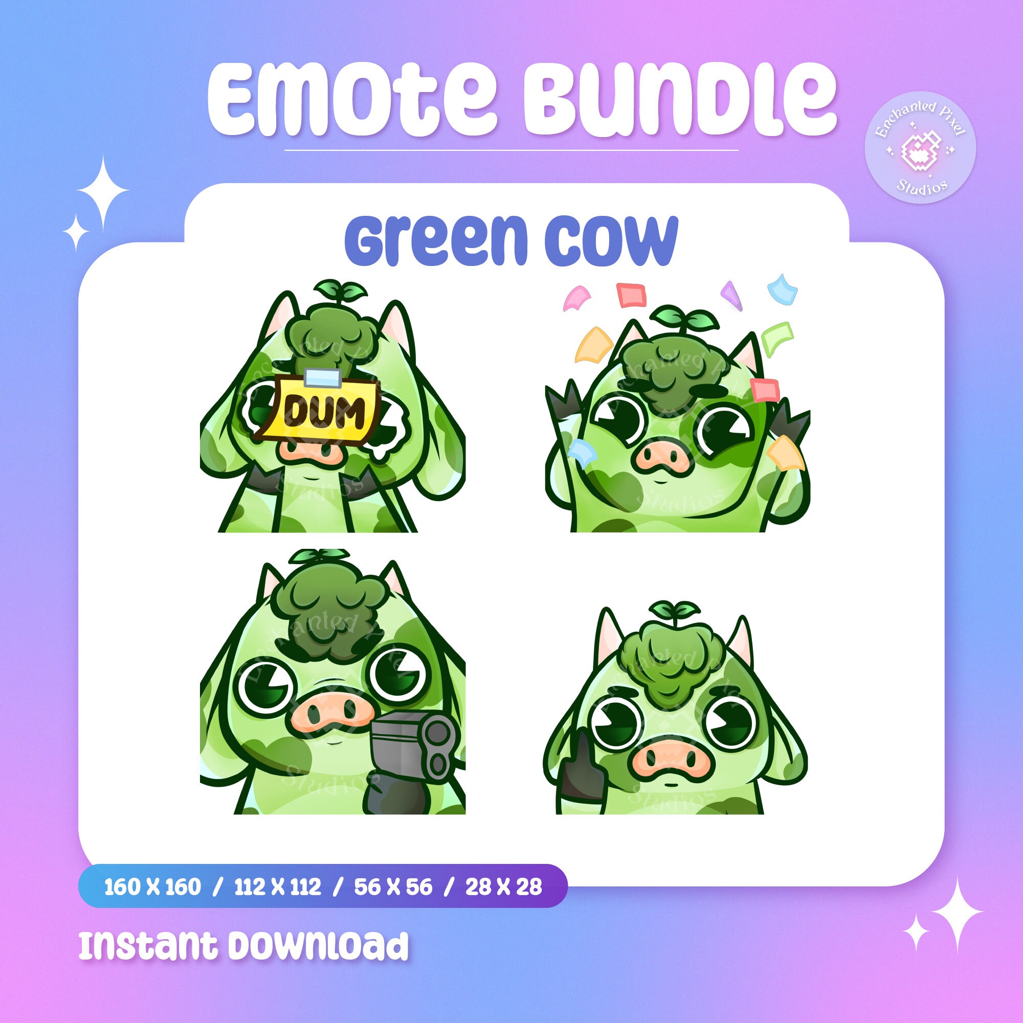 Funny Meme Kawaii Chibi Twitch Sub Emote Pack (4) | Emoji for Streamers ...