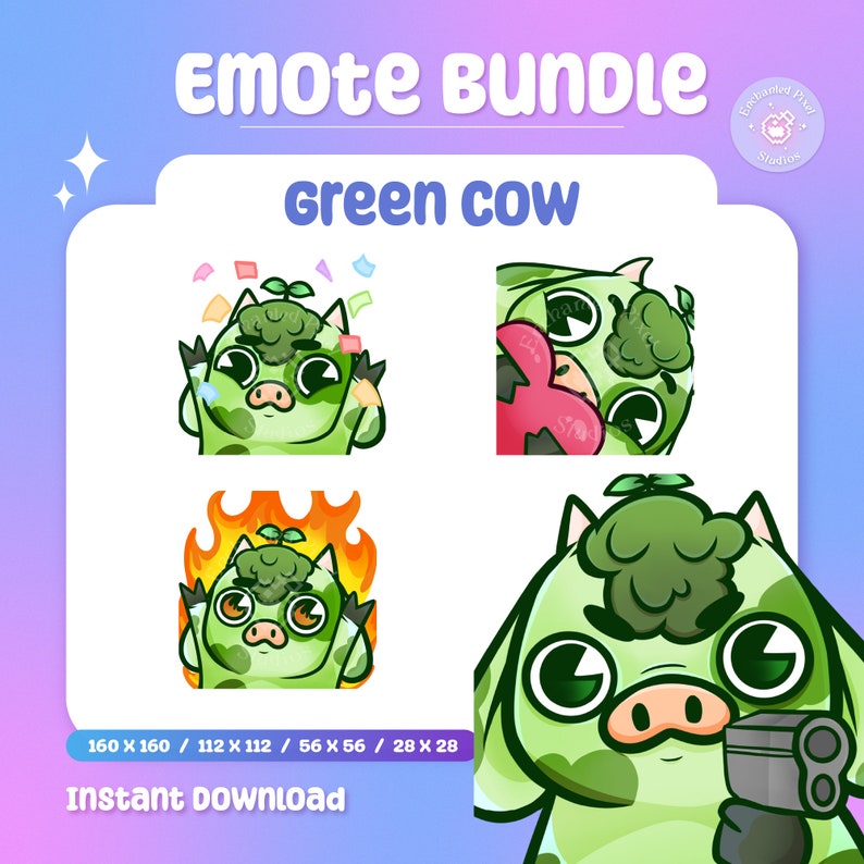 Kawaii Chibi Meme Emotes Twitch Sub Emojis Cute Emoji Cow Emotes - Etsy ...