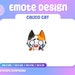 Kawaii Crying Cat Emote Cute Calico Cat Emote Twitch Cry Emote Discord ...