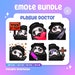 Cute Plague Doctor Twitch Emote Pack (6) | Halloween Emoji Bundle ...