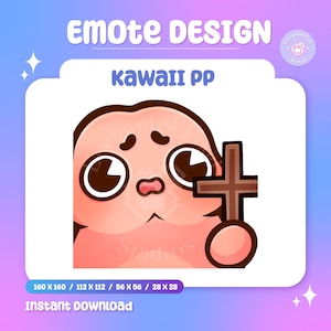 Cross Meme Emote Kawaii PP Meme Twitch Emote Scared Horror Night Stream ...