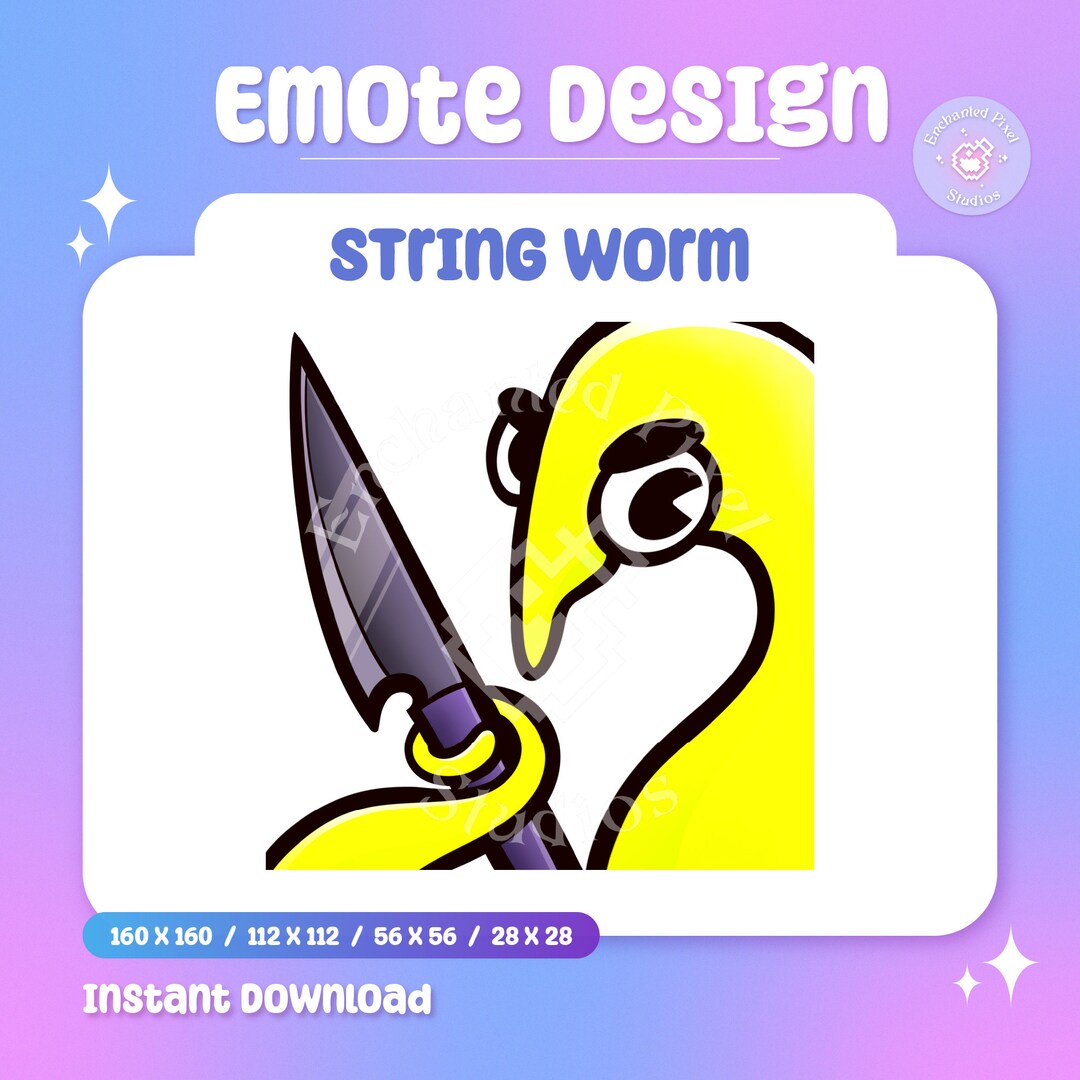 Knife Meme Twitch Emote | String Worm Meme Funny Emoji for Kick Discord ...
