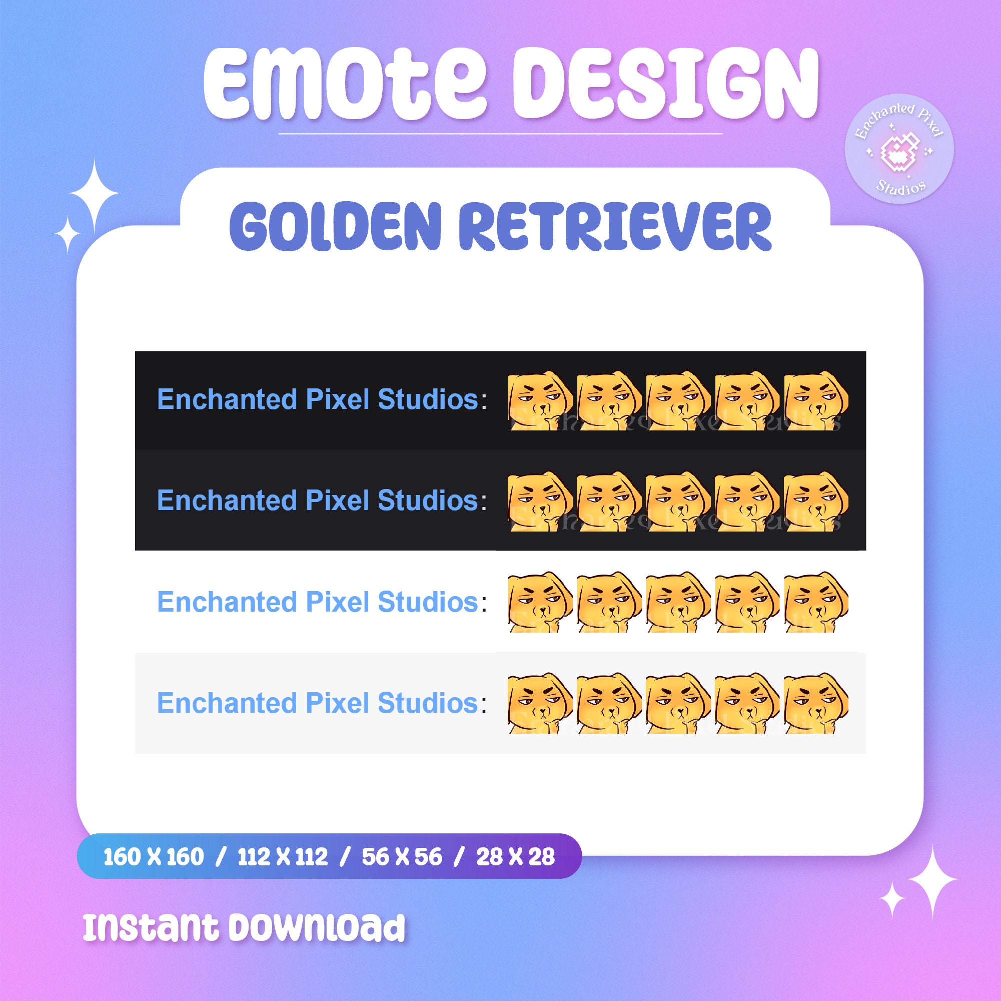 Kinda Sus Meme Twitch Emote Thinking Dog Funny Emote Golden Retriever ...