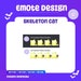 Yellow Skeleton Cat Twitch Emote | Pastel Yellow Emote | Cute Kawaii ...