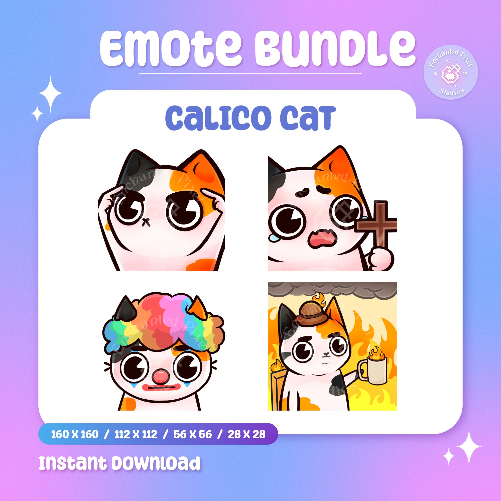 Ultimate Meme Emote Pack | Use Your Brain Clown Cat With Cross Emote It ...