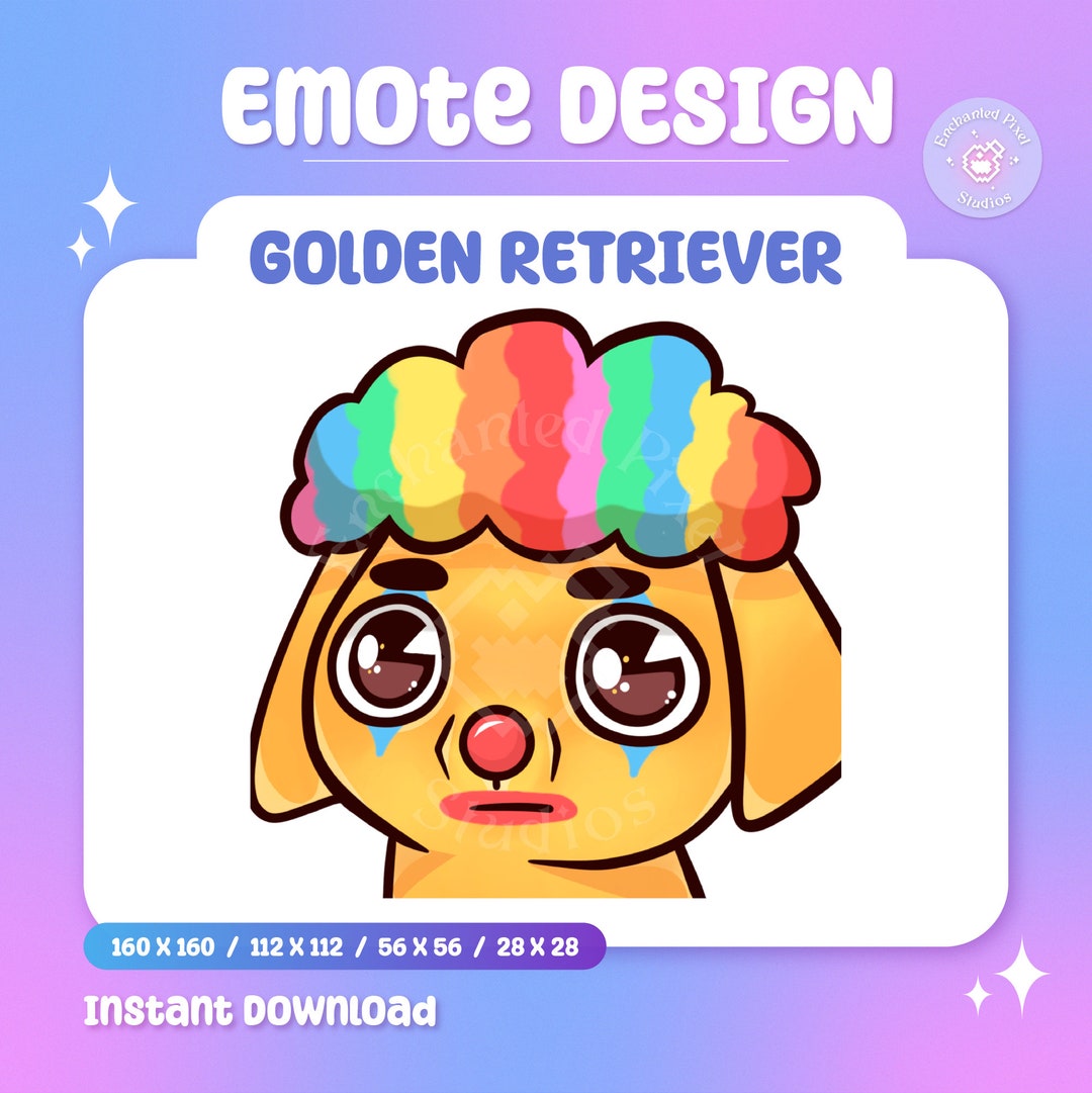 Cute Chibi Clown Twitch Emote Kawaii Dog Clown Emote Twitch Meme Clown ...