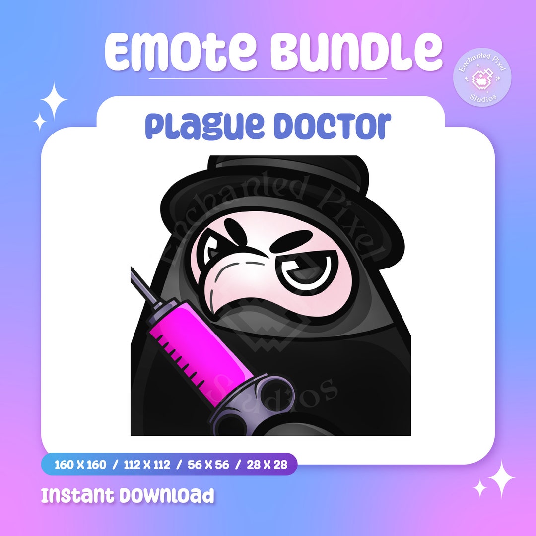 Halloween Twitch Emote | Plague Doctor With Syringe Emoji | Horror ...