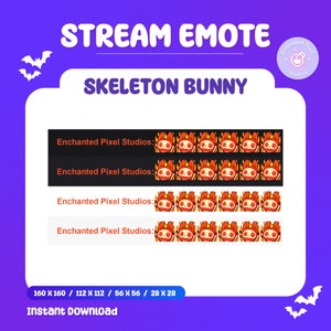 Funny Chaos Streamer Emote | Orange Skeleton Bunny Fire Meme Emoji ...