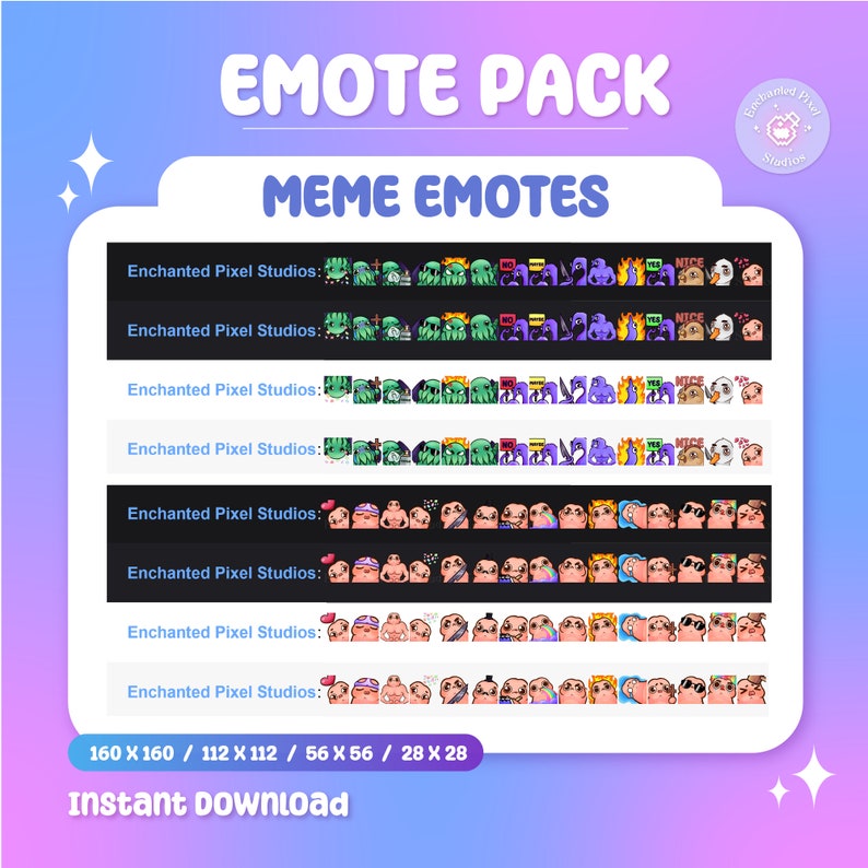 Ultimate Streamer Meme Emote Set | 30 Silly Twitch Emote Pack | Funny ...