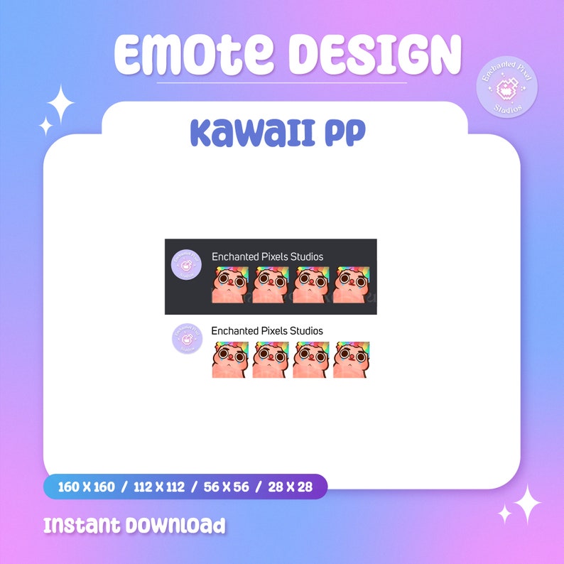 Kawaii PP Clown Emote | Meme Clown Twitch Emote | Cute PP Discord Kick ...