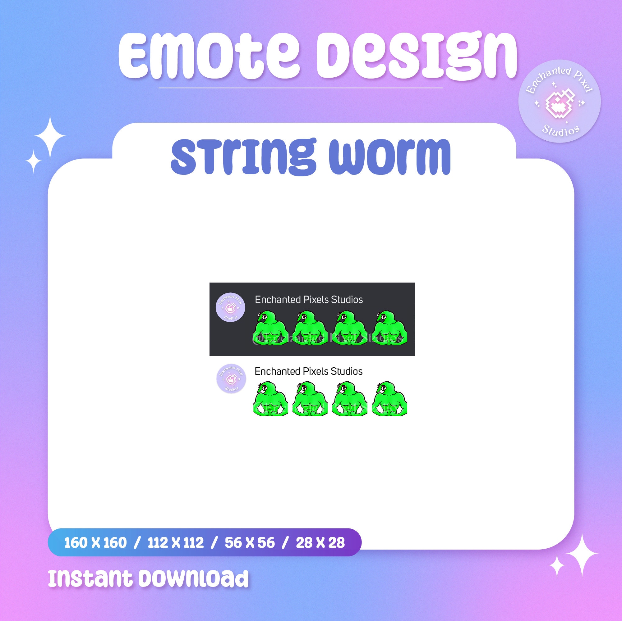 Muscle Flex Gains Twitch Emote | Meme Funny String Worm Twitch Emoji ...