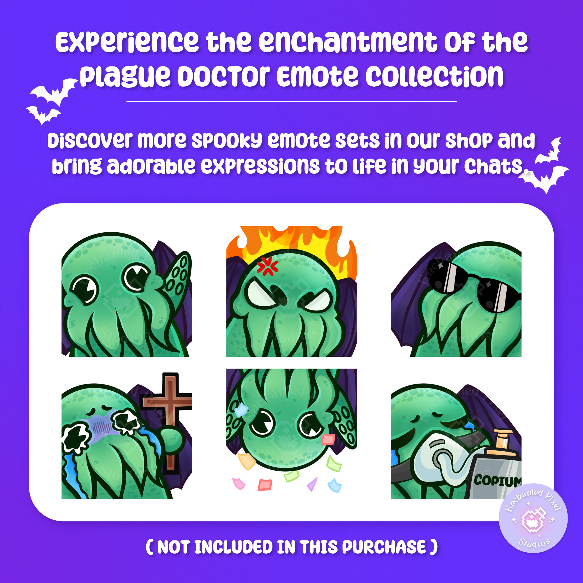 Copium Meme Twitch Emote Chibi Cthulhu Oxygen Emoji Cute Kawaii Animal ...