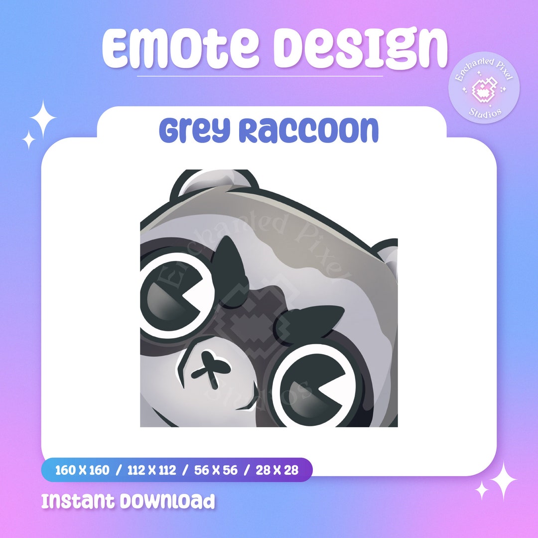 Rage Raccoon Emote | Angry Raccoon Emoji | Twitch Rage Emote | Streamer ...